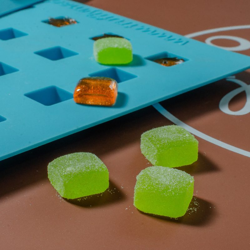 Mini Rounded Square Gummy & Chocolate Mold - Scoritech USA